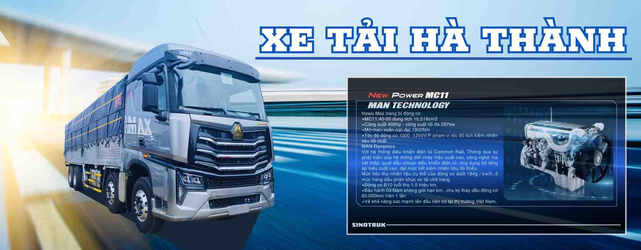 Xe tải Howo Max 5 chân 10x4 400 HP - Xe tải Hà Thành