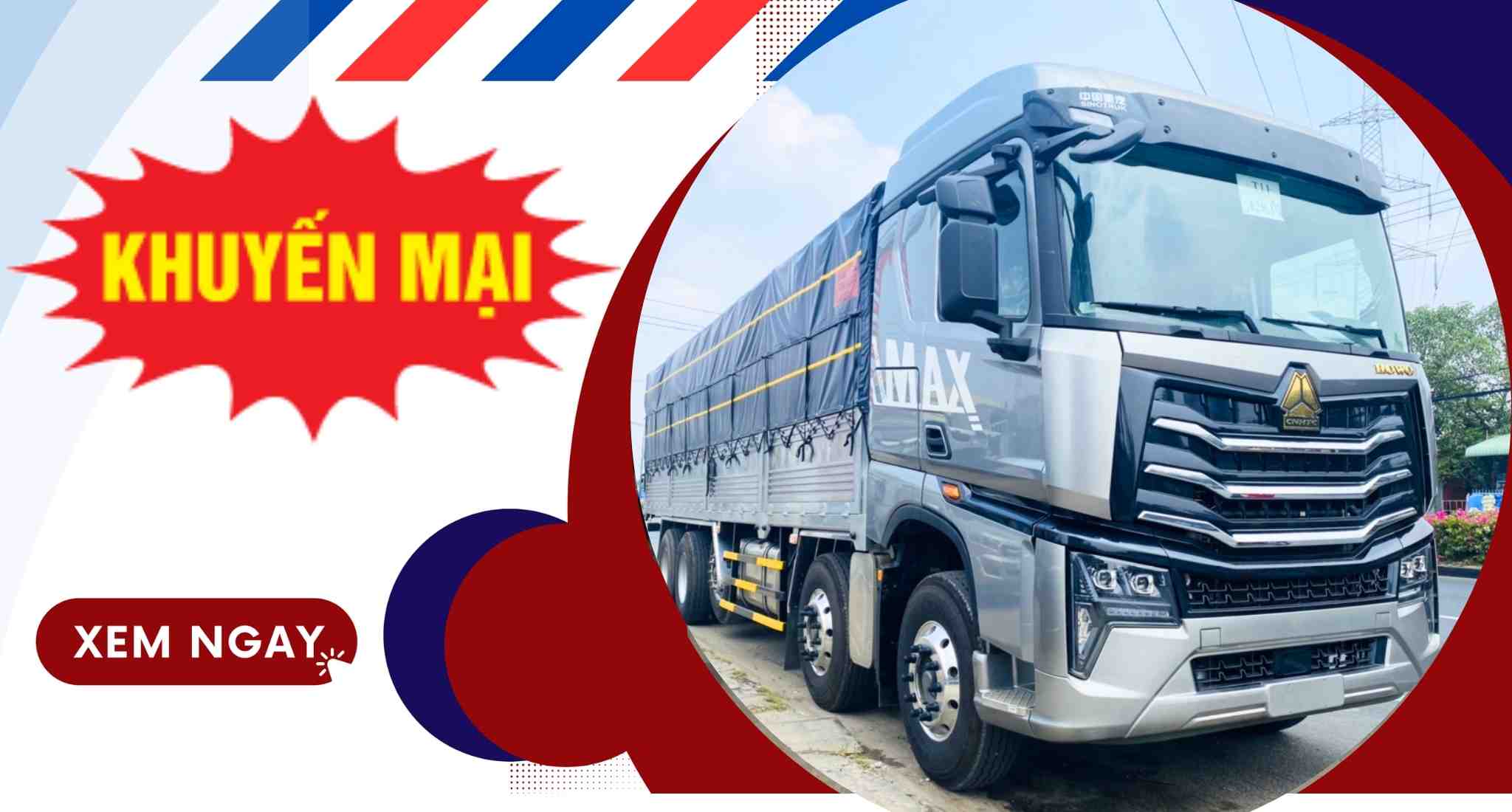 Xe tải Howo Max 5 chân 10x4 400 HP - Xe tải Hà Thành